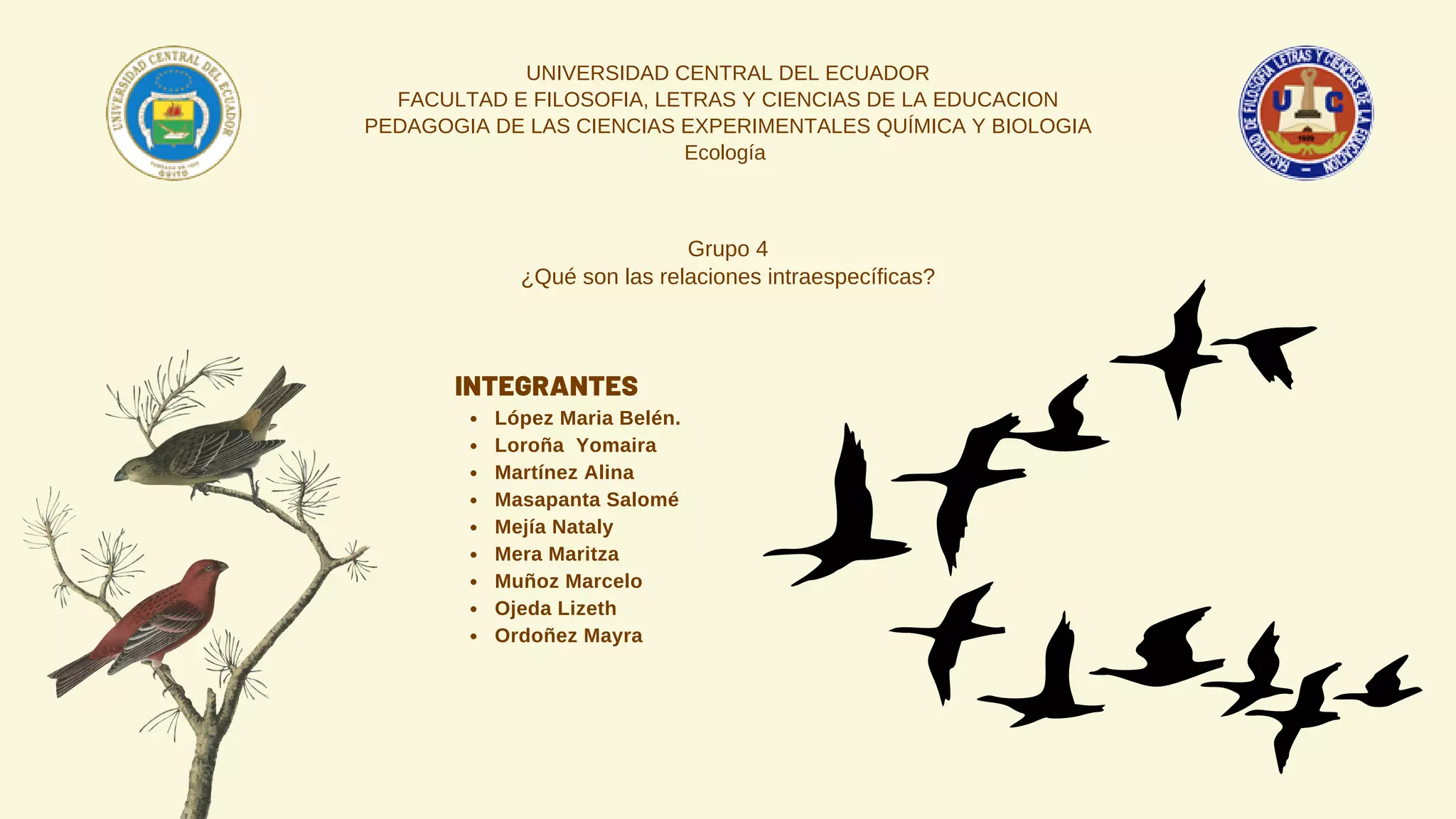 Relaciones intraespecíficas | PPT