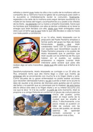 Biografía de María Mazzarello | DOCX