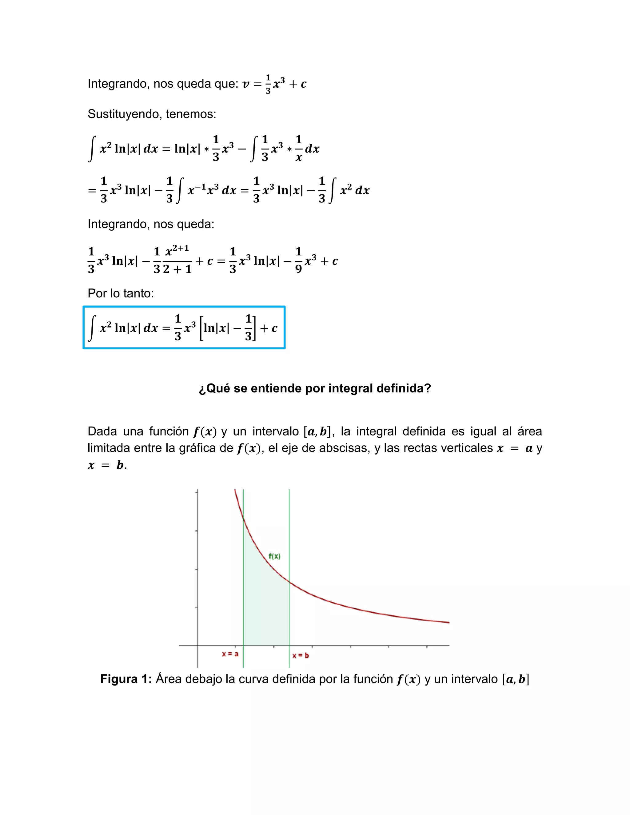 Integrales definidas y método de integración por partes | PDF