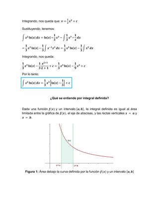 Integrales definidas y método de integración por partes | PDF