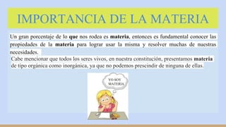 la materia | PPTX