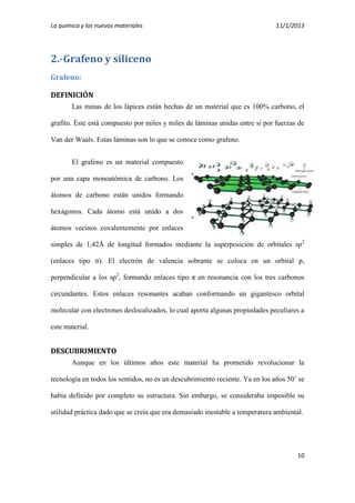 La química y los nuevos materiales | PDF
