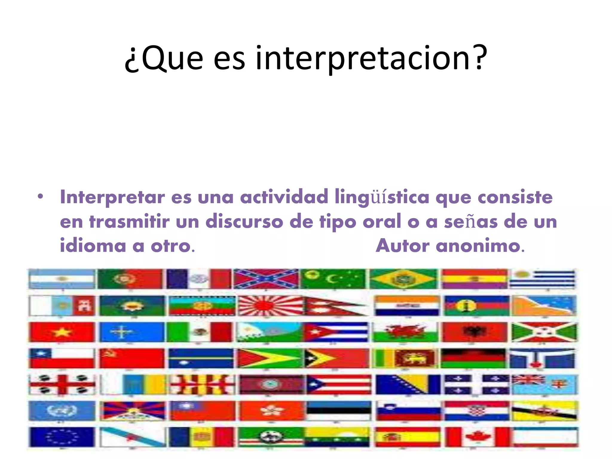 tipos y modalidades de interpretacion