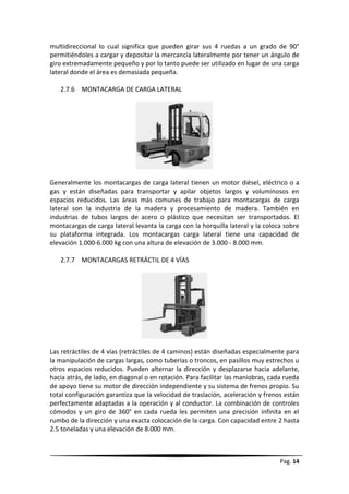 TRABAJO 1er CORTE LOGISTICA - MONTACARGAS | PDF