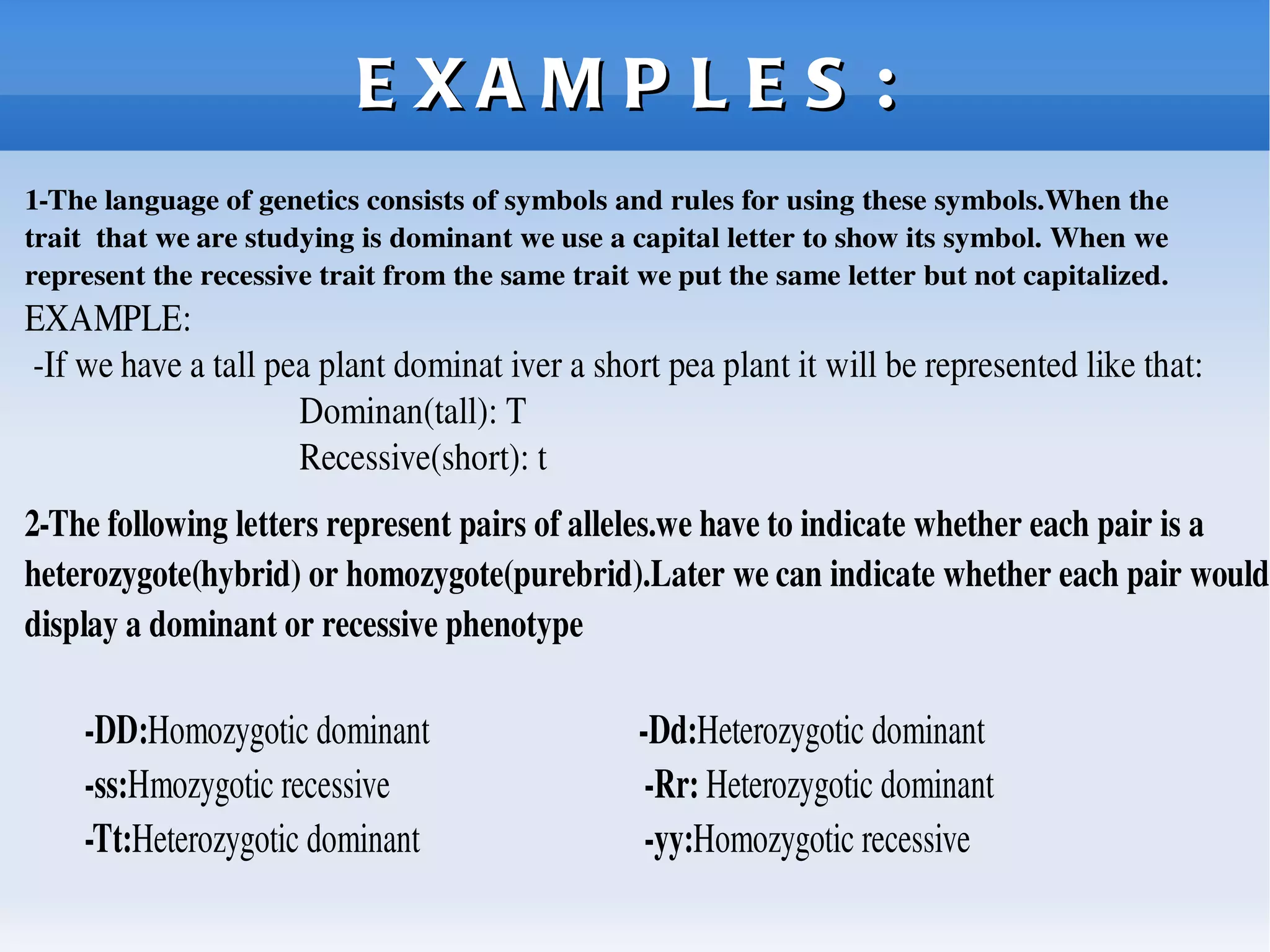 DOMINANT AND RECESIVE TRAITS | ODP