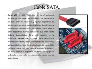 Investigación acerca del cable SATA e IDE y funcionamiento de la PC | PPTX