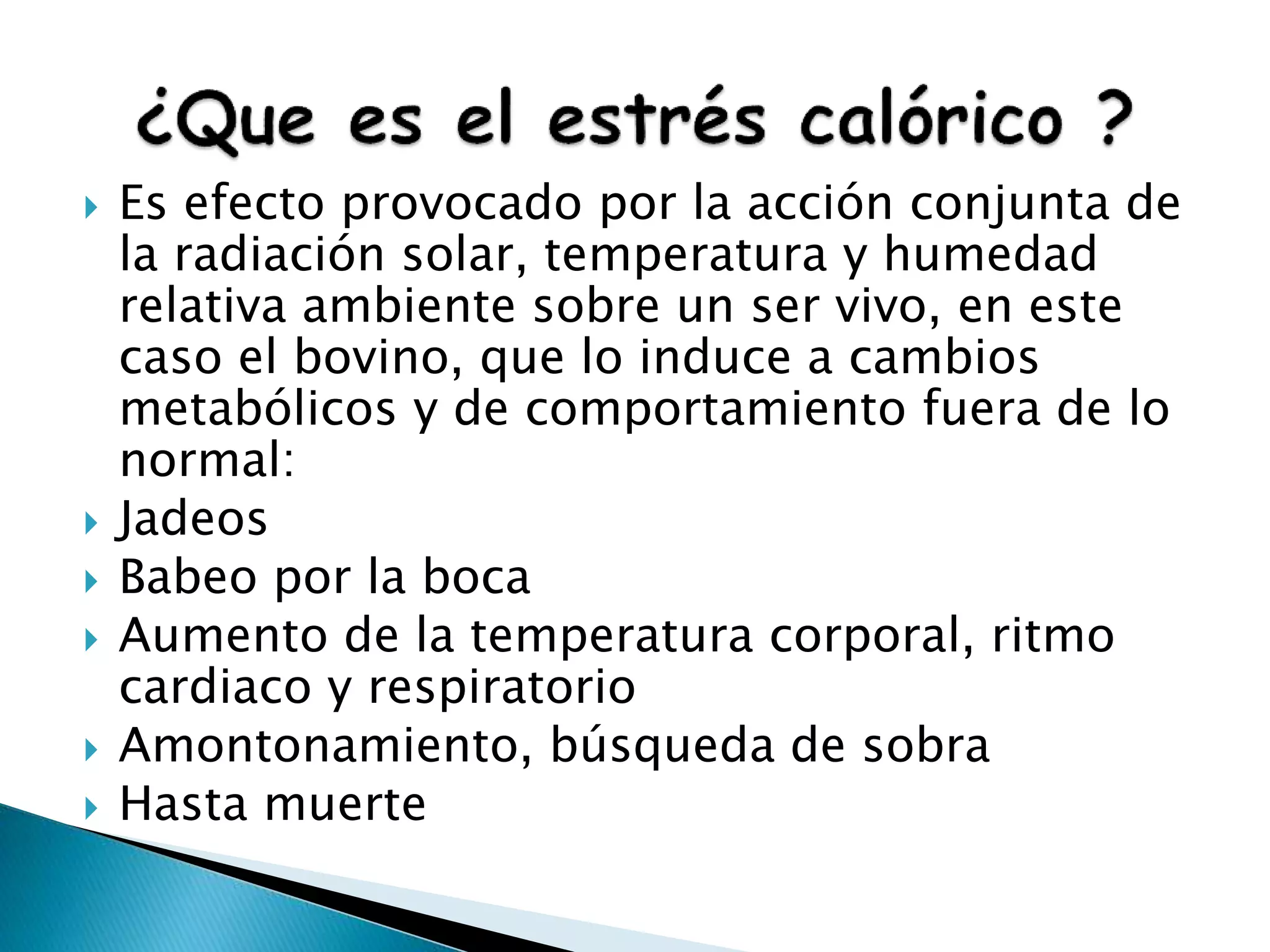 Instalaciones para prevenir estres calorico | PPT