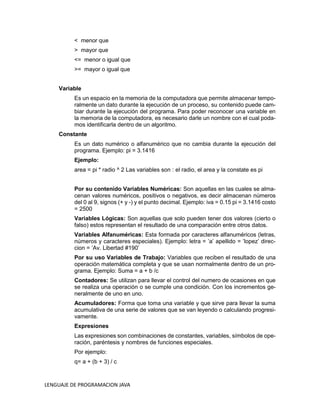 Trabajo practico de lenguaje java.Conceptos. Estructuras. Programacion. | PDF | Programming ...
