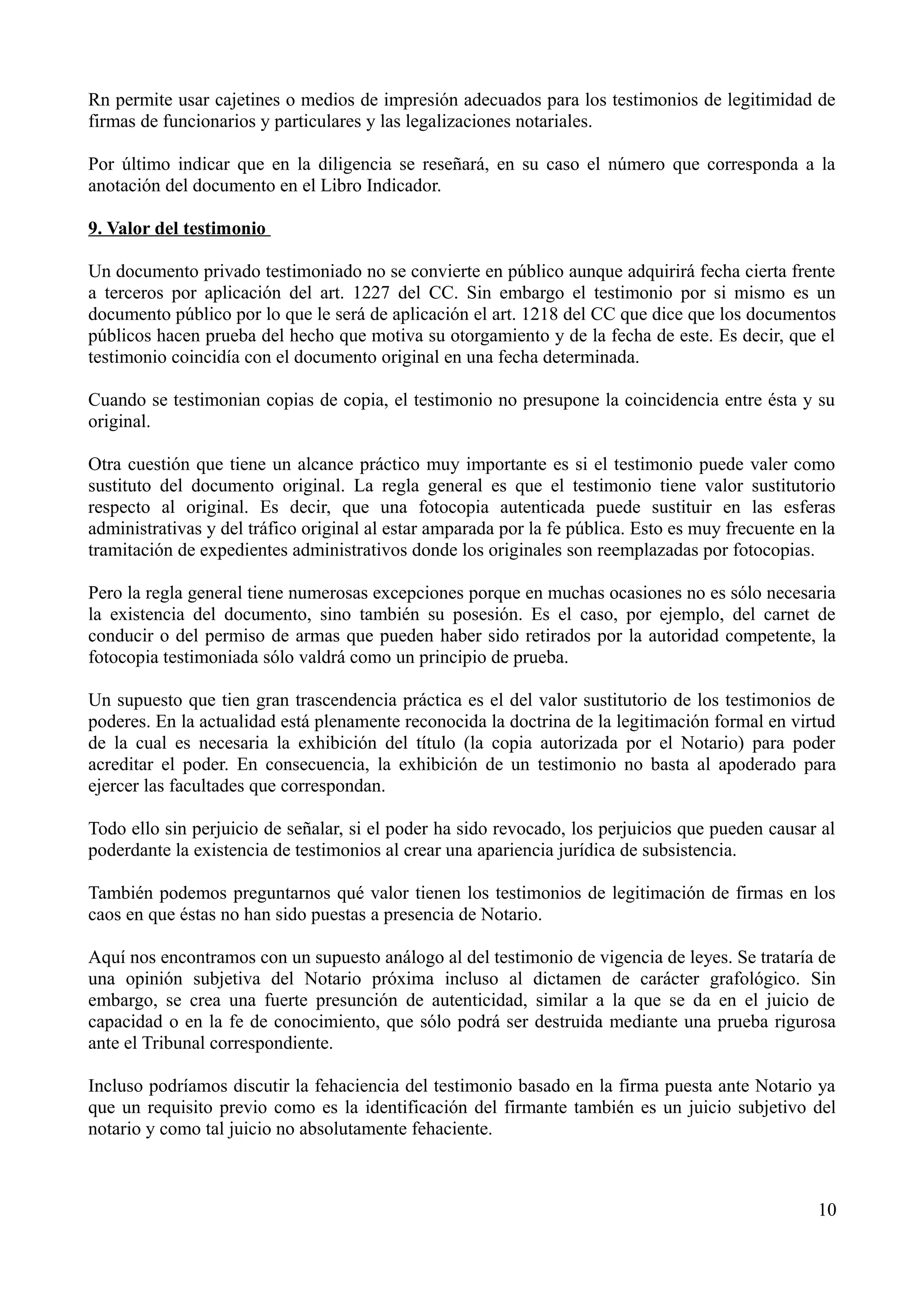 Los Testimonios en el Derecho Notarial | DOC