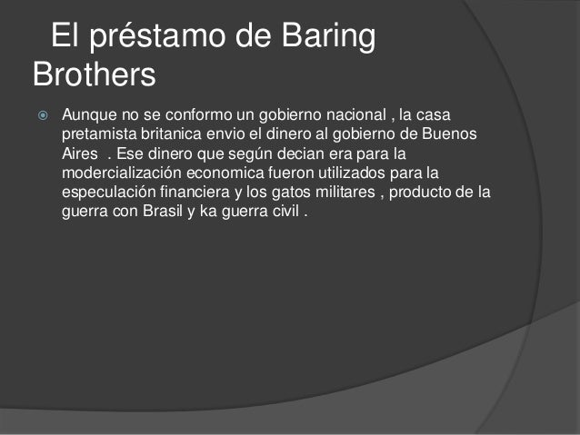 Prestamo De La Casa Baring Brothers - creditocongver