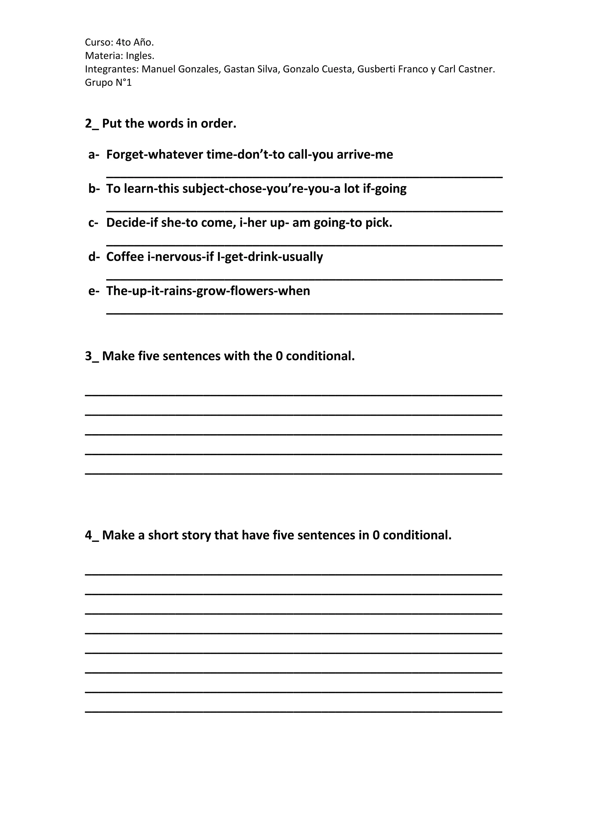 Trabajo práctico grupo 1 conditional type 0 | PDF