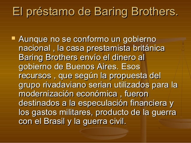 Prestamo De La Casa Baring Brothers - creditocongver
