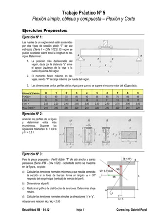 Trabajo práctico nº 5 - Solicitación por Flexión | PDF
