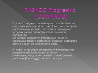 presente y pasado continuo | PPTX