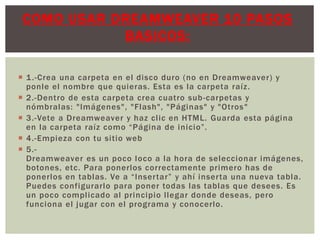 tutorial de dreamweaver | PPT