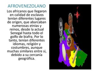 Cultura afrovenezolana | PPTX