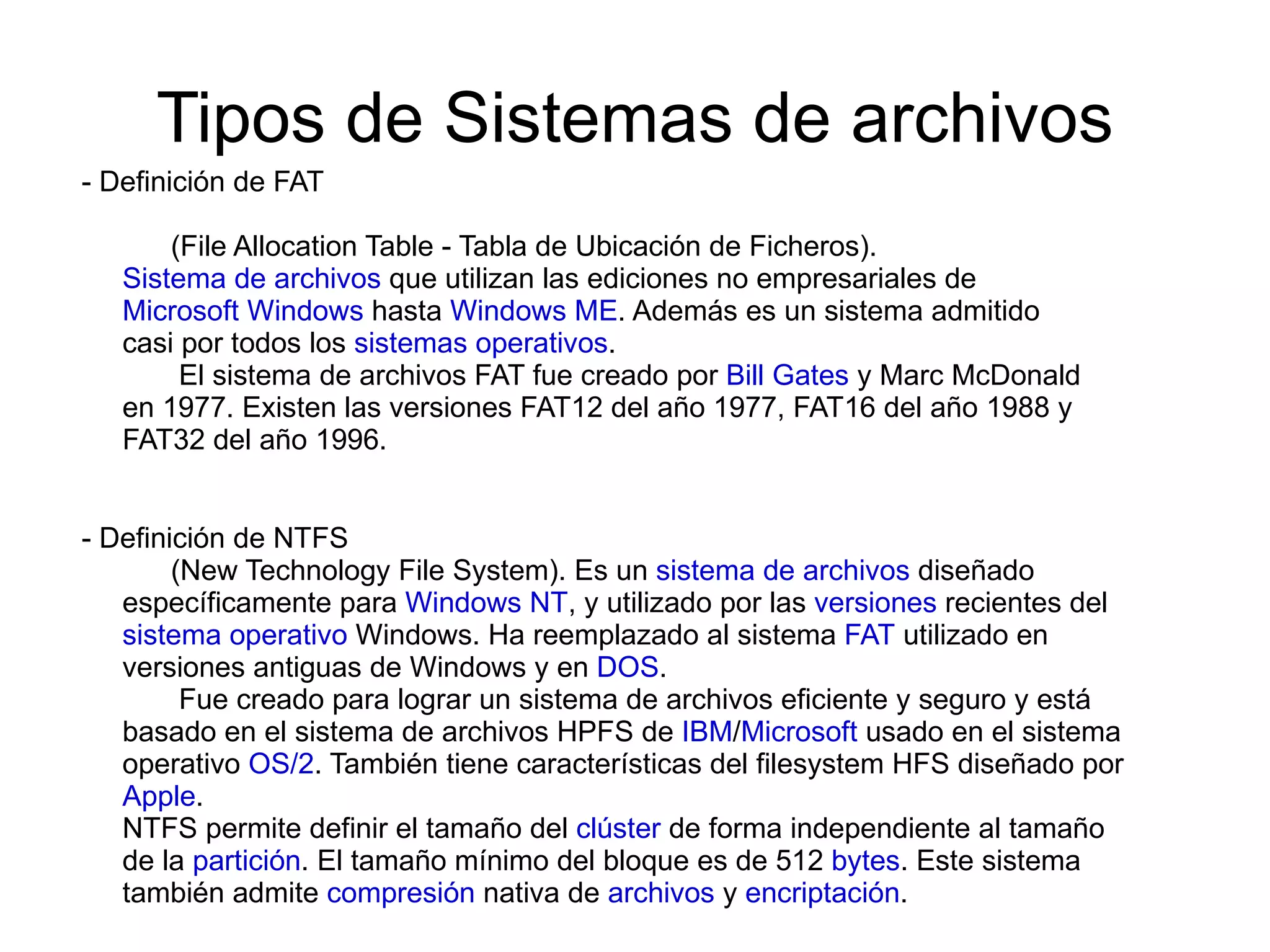 Trabajo Sistema De Archivos | PPT
