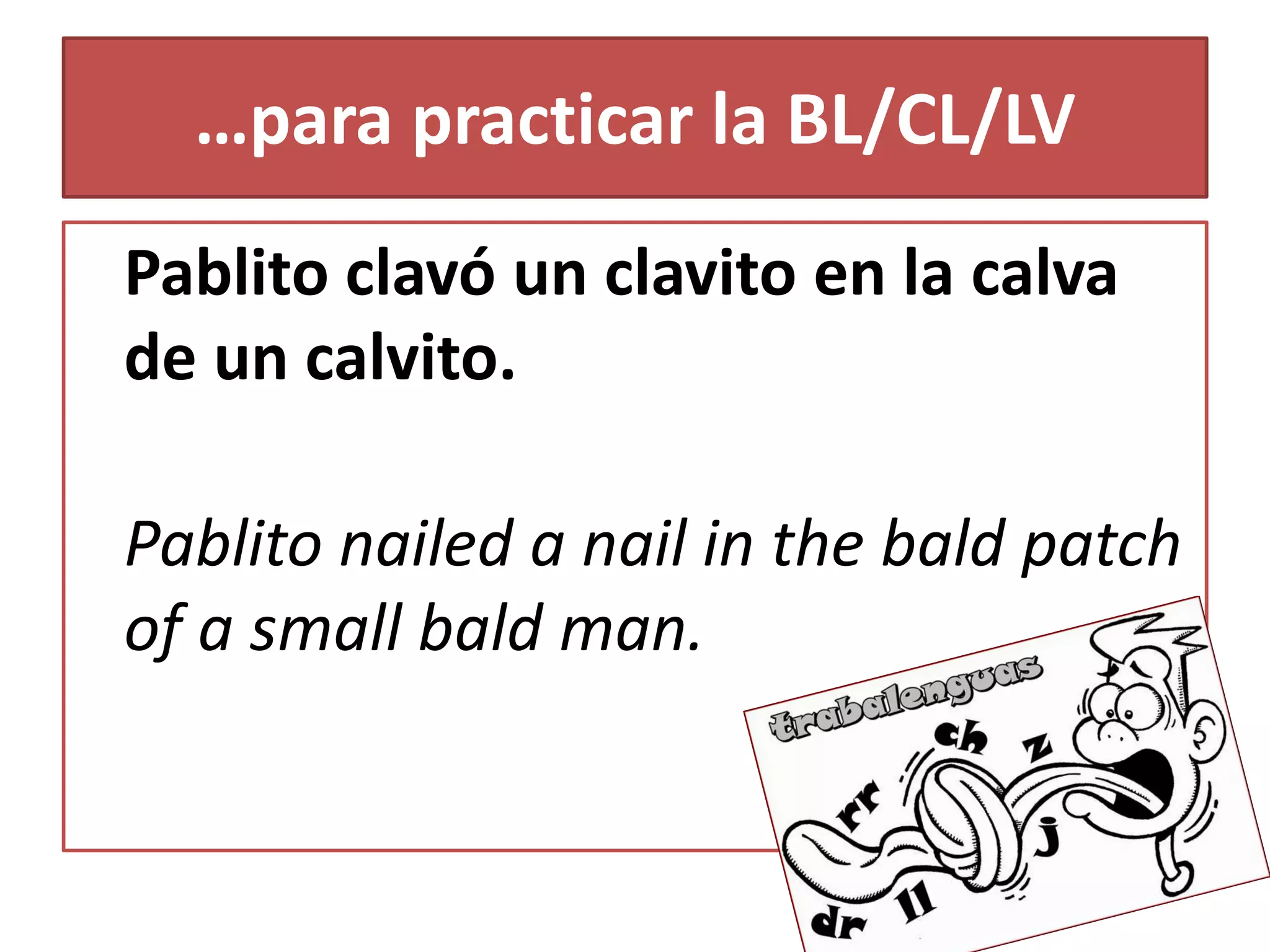 Tongue twisters in Spanish | PPTX