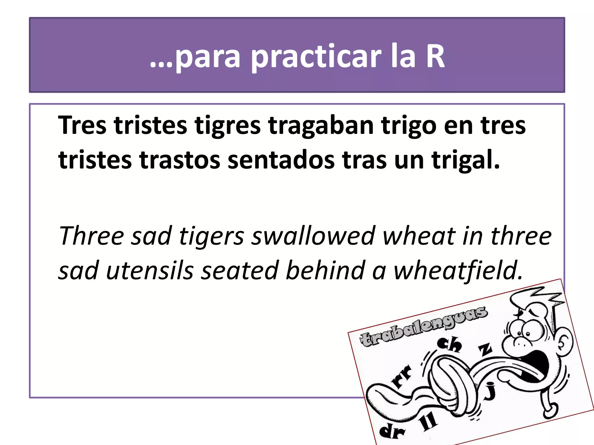 Tongue twisters in Spanish | PPTX
