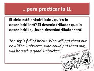 Tongue twisters in Spanish | PPTX