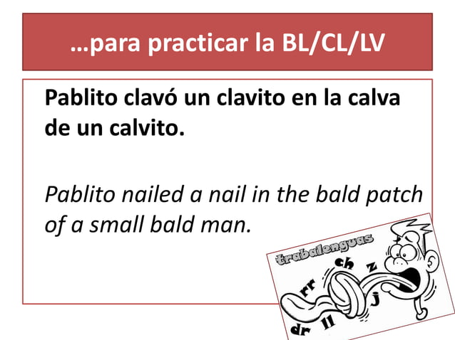 Tongue twisters in Spanish | PPTX