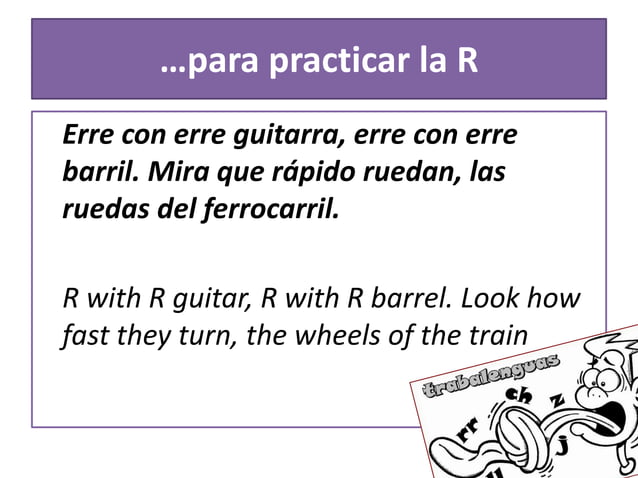 Tongue twisters in Spanish | PPTX