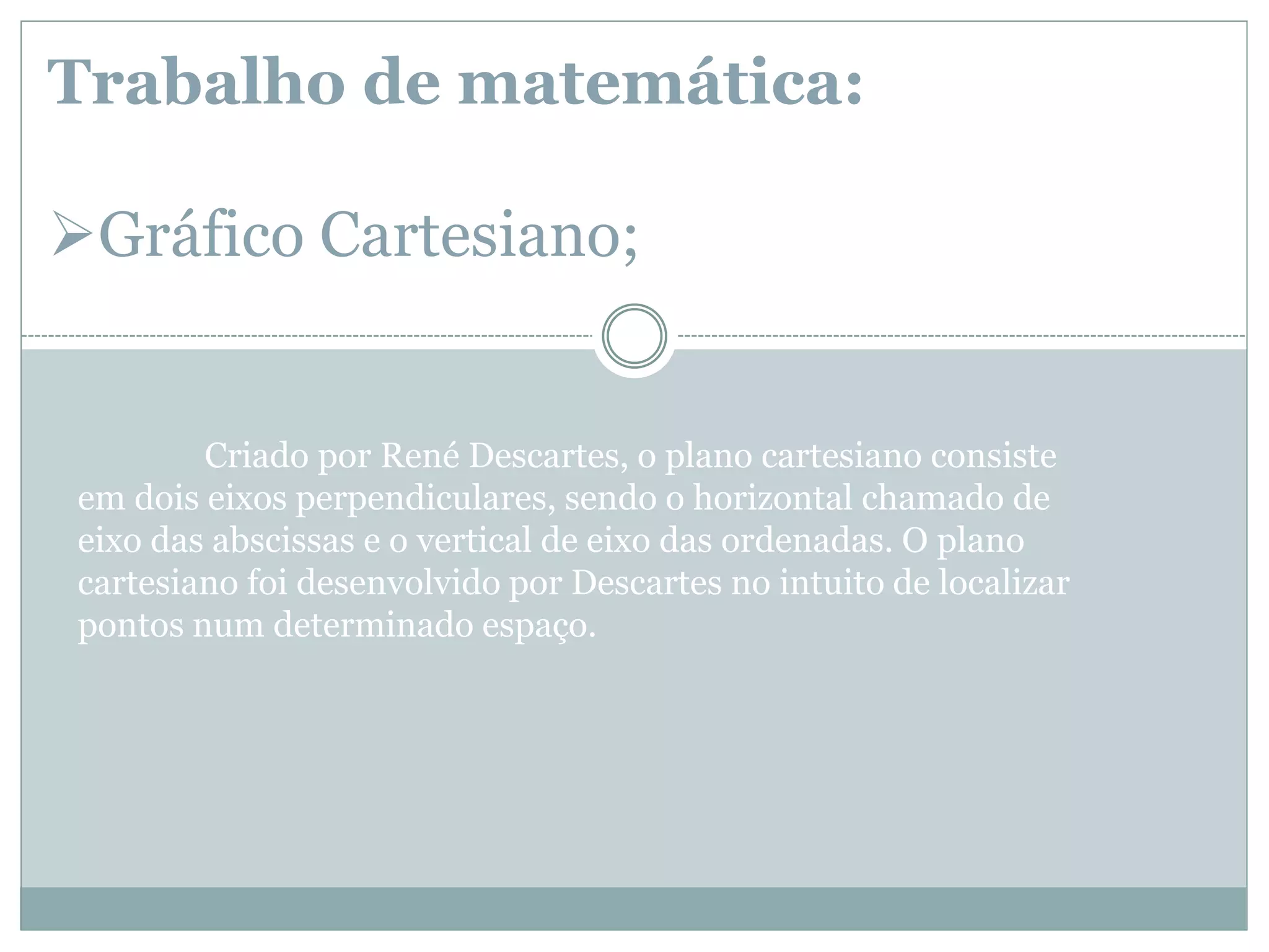 Trabalho - Matemática (Gráfico Cartesiano) | PPTX