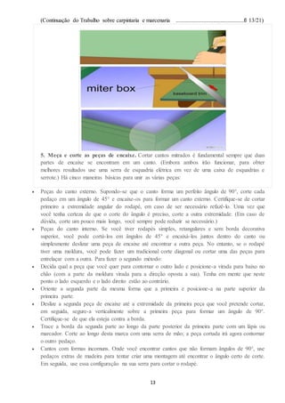 Trabalho marcenaria-carpintaria | DOCX