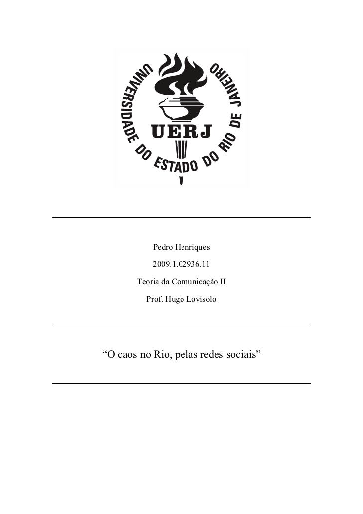 Trabalho acadêmico da uerj