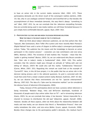 New Media, Convergence and TV Storytelling Formulas (From classical ...