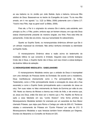Principais heresias sobre a humanidade e divindade de Cristo | DOCX