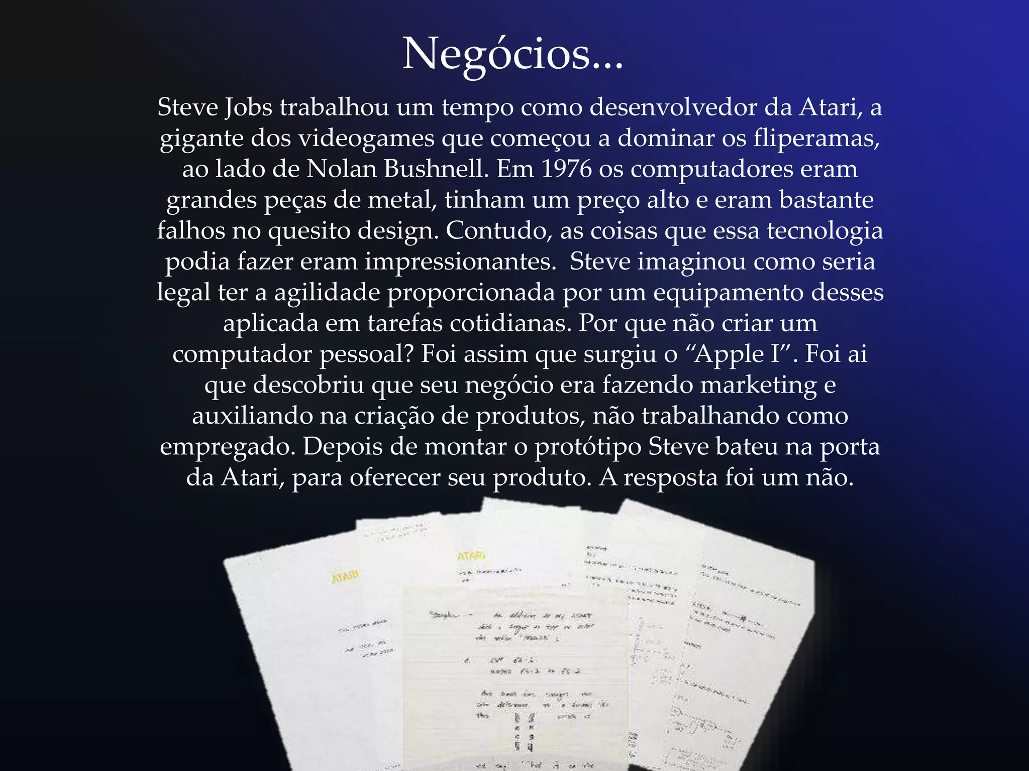 Bibliografia Steve Jobs (empreendedorismo) | PPTX