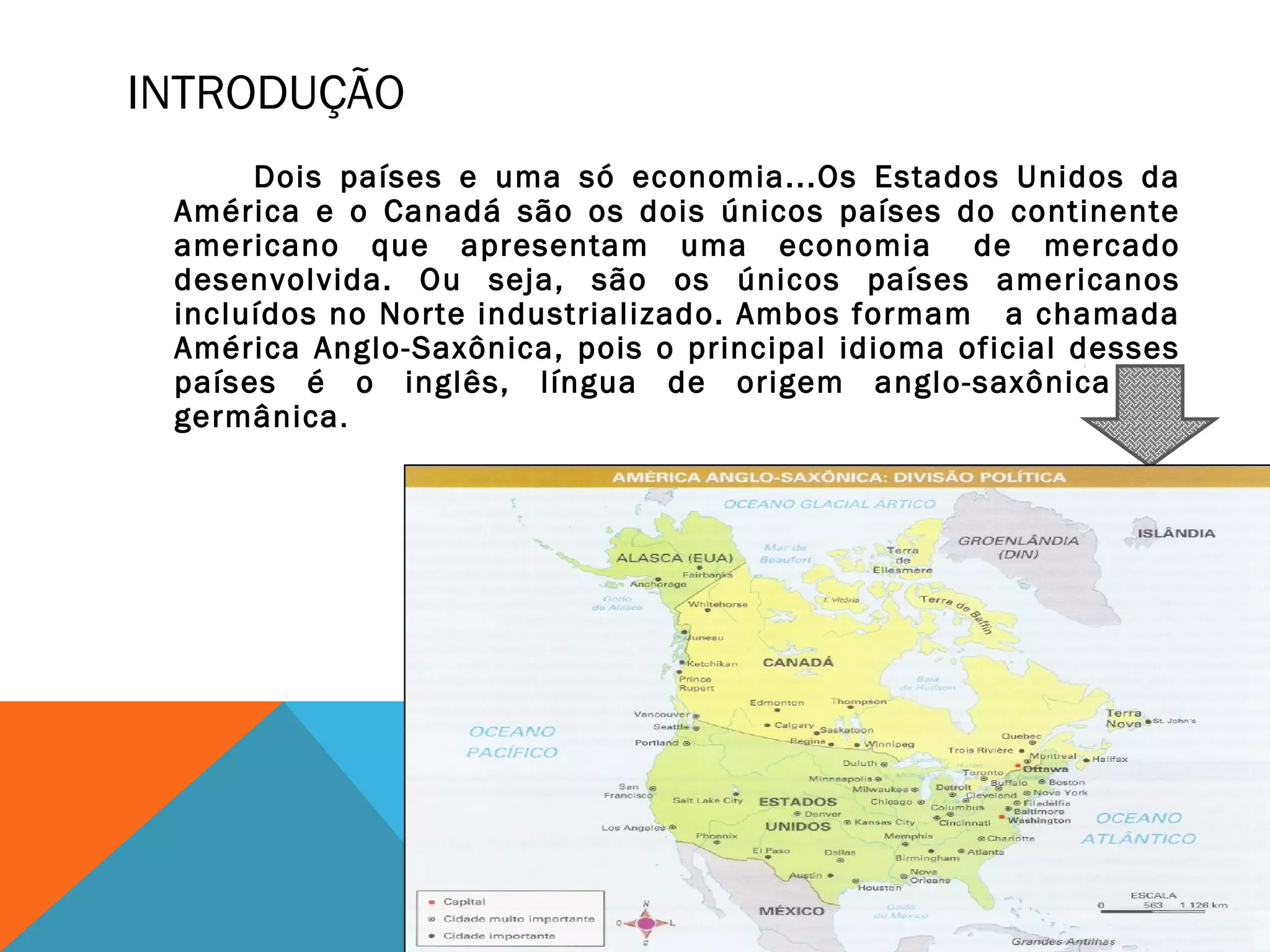 Trabalho de geografia america anglo saxonica | PPT