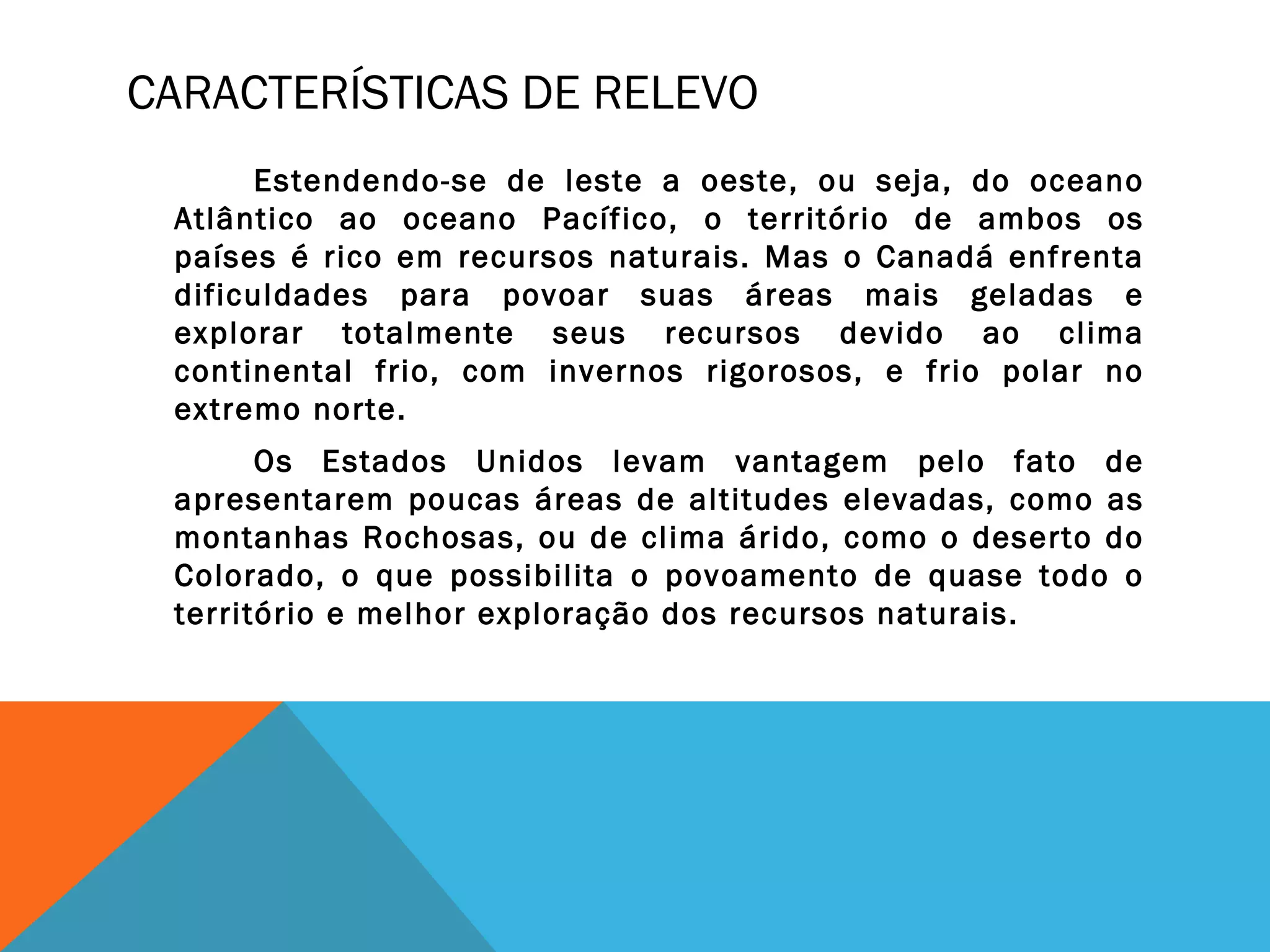 Trabalho de geografia america anglo saxonica | PPT