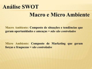 Trabalho de marketing análise swot - macro ambiente | PPTX