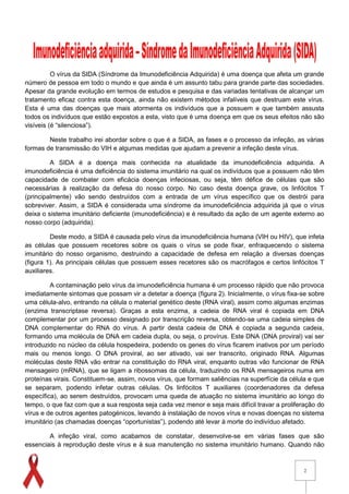Trabalho de pesquisa SIDA biologia 12º ano | DOCX