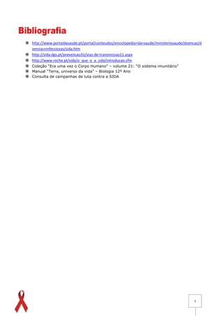 Trabalho de pesquisa SIDA biologia 12º ano | DOCX