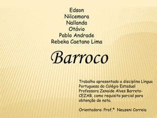 Trabalho de literatura- barroco | PPTX