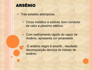Arsênio trabalho de química | PPTX