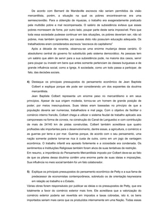 As Escolas: Mercantilista, Fisiocrata e Clássica | PDF