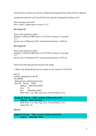 Trabalho rede i_stp_2 | ODT | Computer Networking | Computing