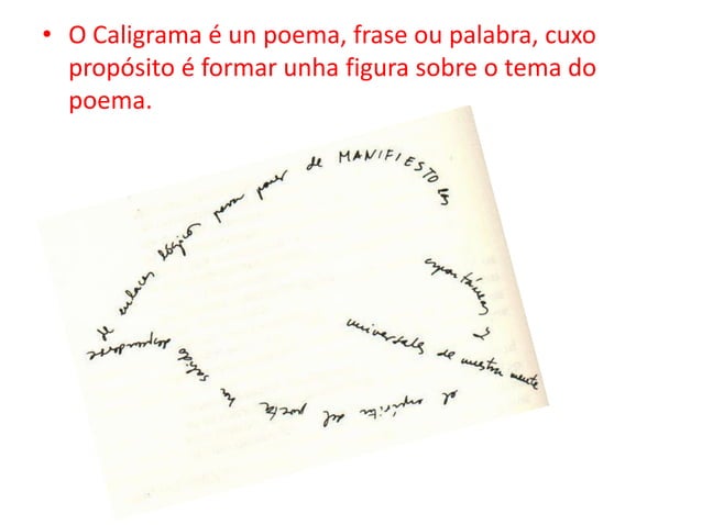 Traballo caligrama | PPT