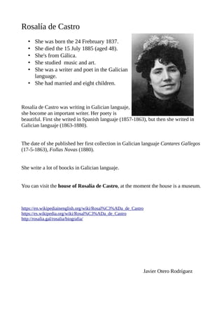 Rosalía de Castro | ODT