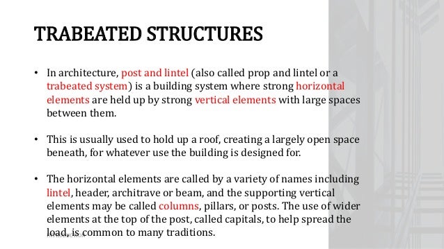 Trabeated structures