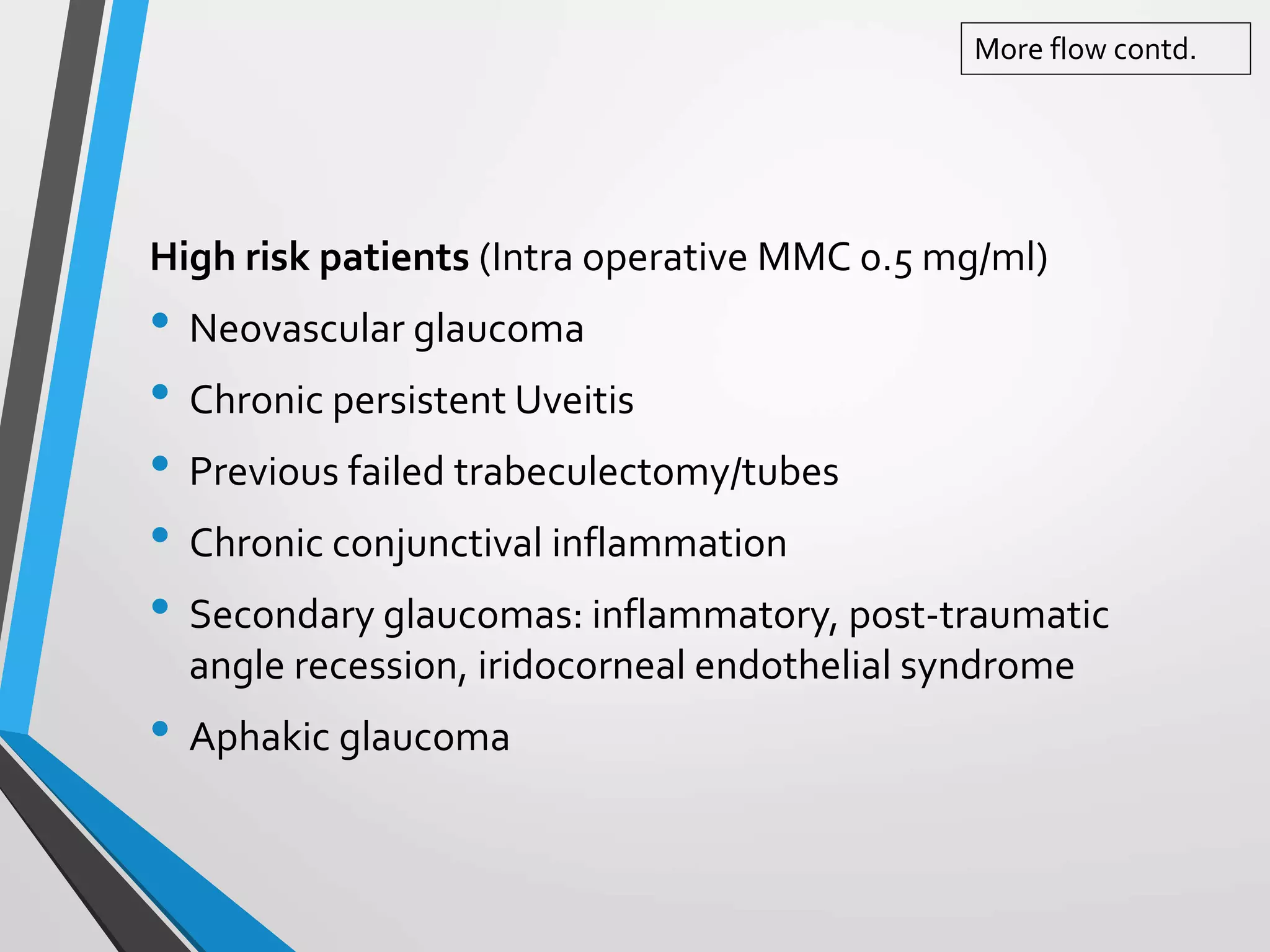 Trabeculectomy, trabeculotomy, goniotomy and their complications | PPTX