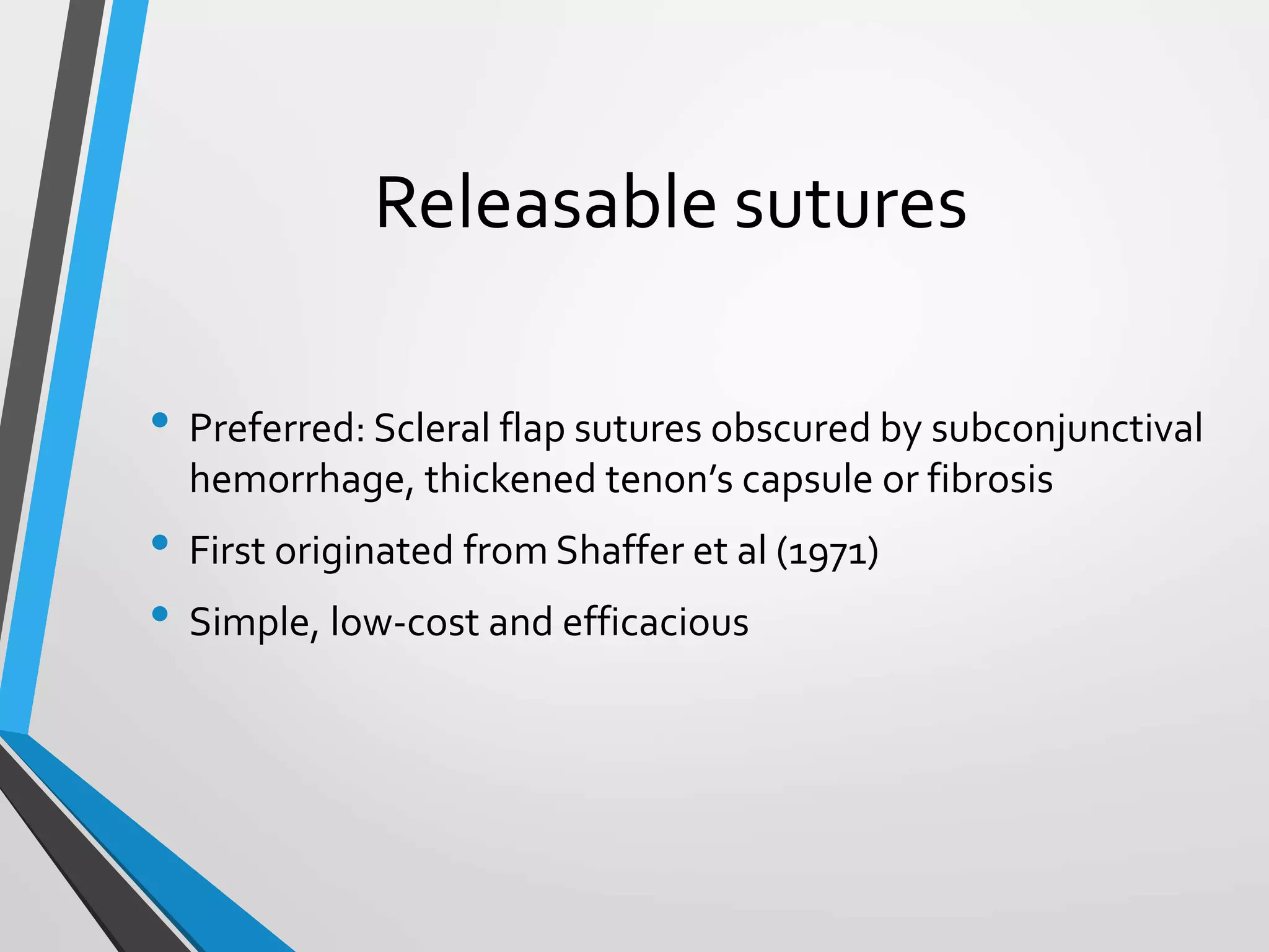 Trabeculectomy, trabeculotomy, goniotomy and their complications | PPTX