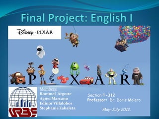 PIXAR ANIMATION STUDIOS | PPT