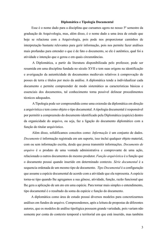 TRABALHO FINAL DA DISCIPLINA | PDF