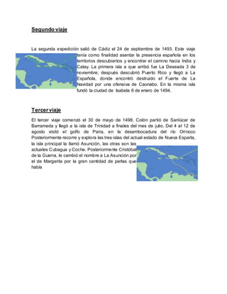 los cuatro viajes de cristobal colon | DOCX