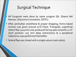 Glaucoma Filtration Surgery Study | PPT